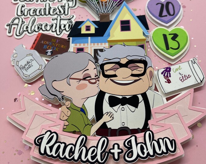 Up Cake Topper, Adventure Cake Topper, Love Cake Topper, Valentines Day ...