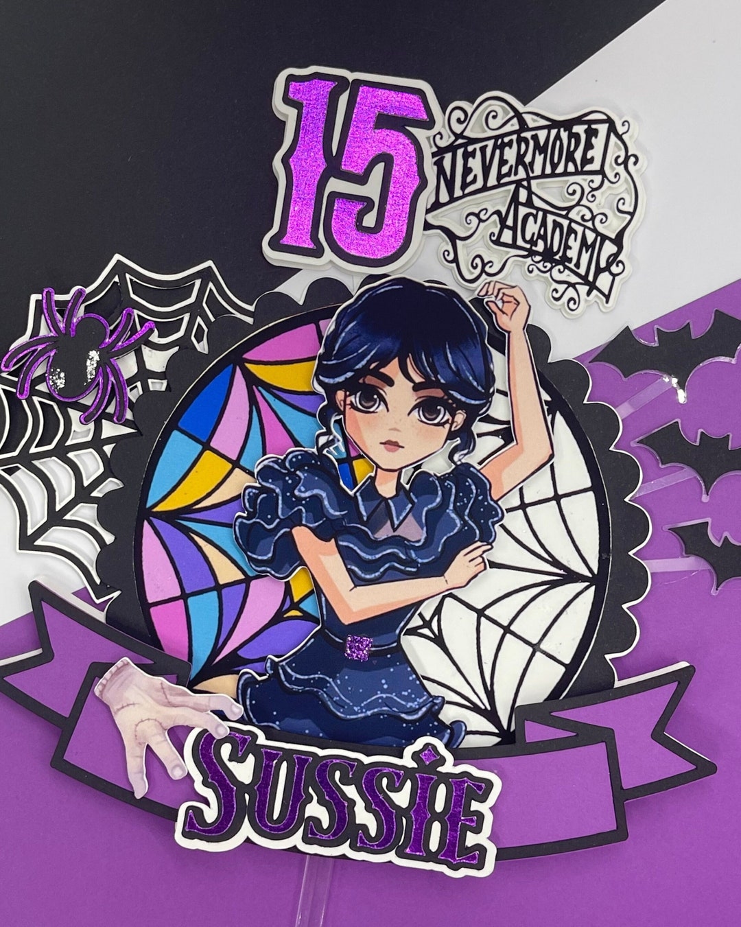 Wednesday Inspired Cake Topper/nevermore Theme Cake Topper/nevermore ...