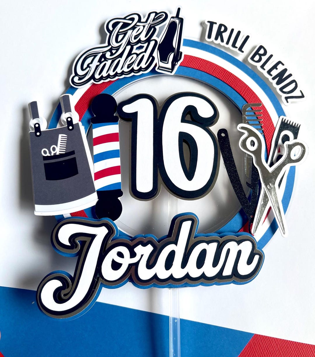 Barber Shop Cake Topper, Barber Party Decor, Barber Party Decor, Barber ...