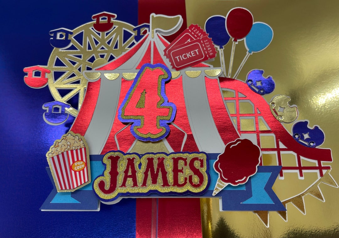 Carnival Theme Cake Topper, Carnival Birthday,carnival Cake Topper ...