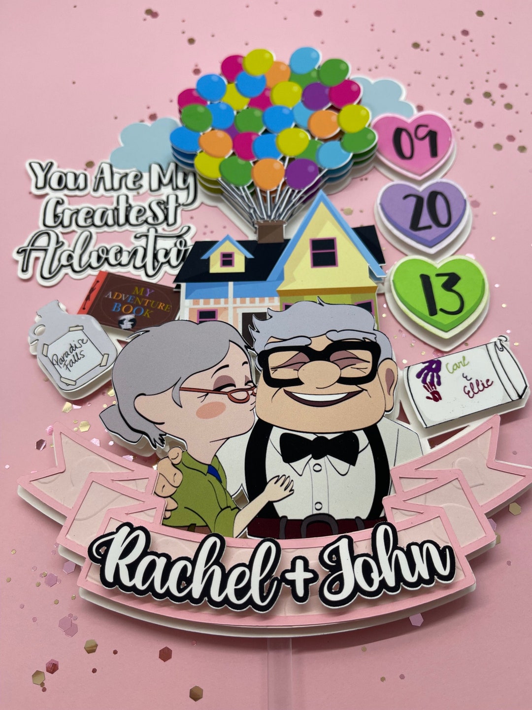 Up Cake Topper, Adventure Cake Topper, Love Cake Topper, Valentines Day ...