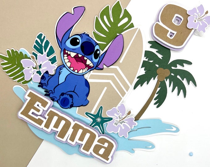 Stich Cake Topper, Stich Party Theme, Stich Party Decor, Stich Party ...
