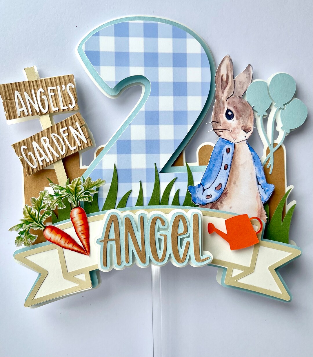 Rabbit Cake Topper, Easter Cake Topper, Bunny Cake Topper, Rabbit ...