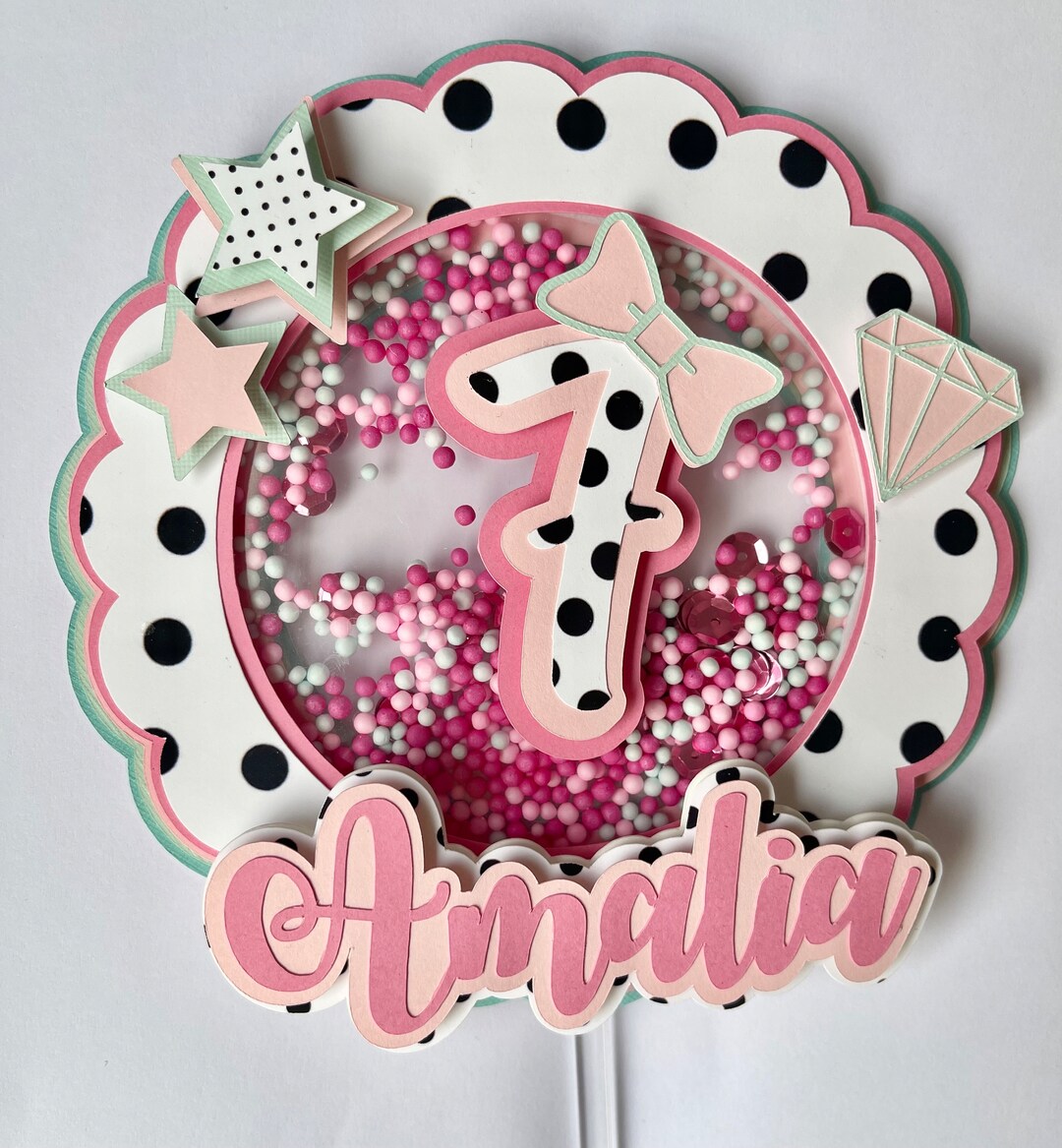 Polka Dot Cake Topper, Polka Dot Topper, L.O.L Surprise Inspired Shaker ...