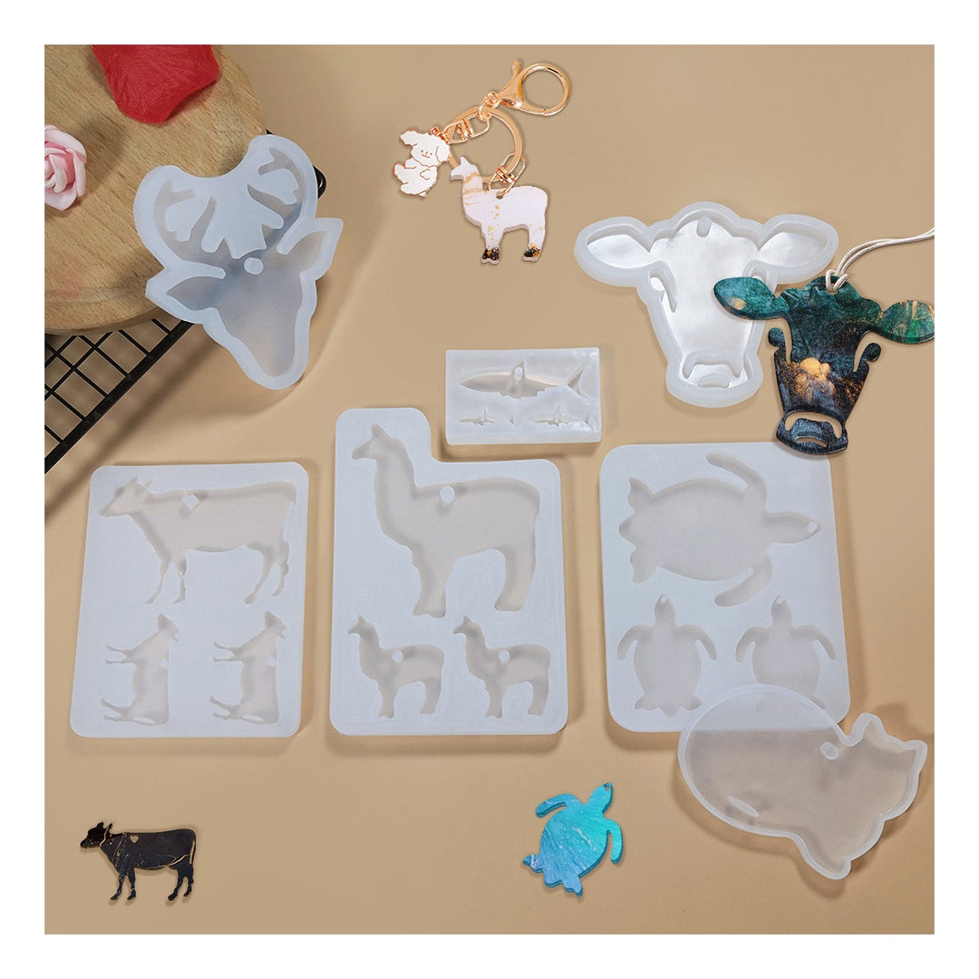 Animal Pendant Resin Mold Cat Sea Turtle Alpaca Cow Baby - Etsy