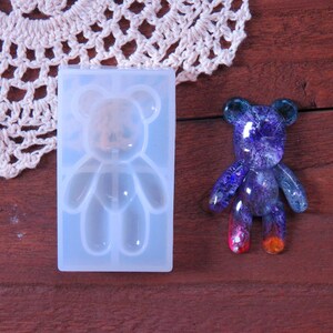 1pcs Kawaii Violent Bear Silicone Mold Hand Made Mould DIY Crystal ...