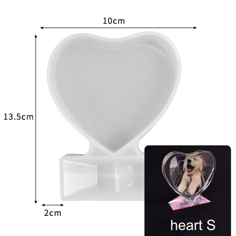 Photo Frame Resin Mold Rectangle Picture Frame Heart Jewelry - Etsy