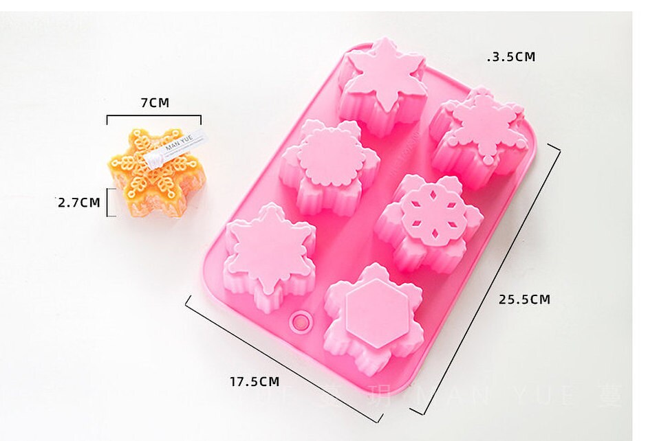 Snowflake Candles Resin Mold soap mold christmas candle | Etsy