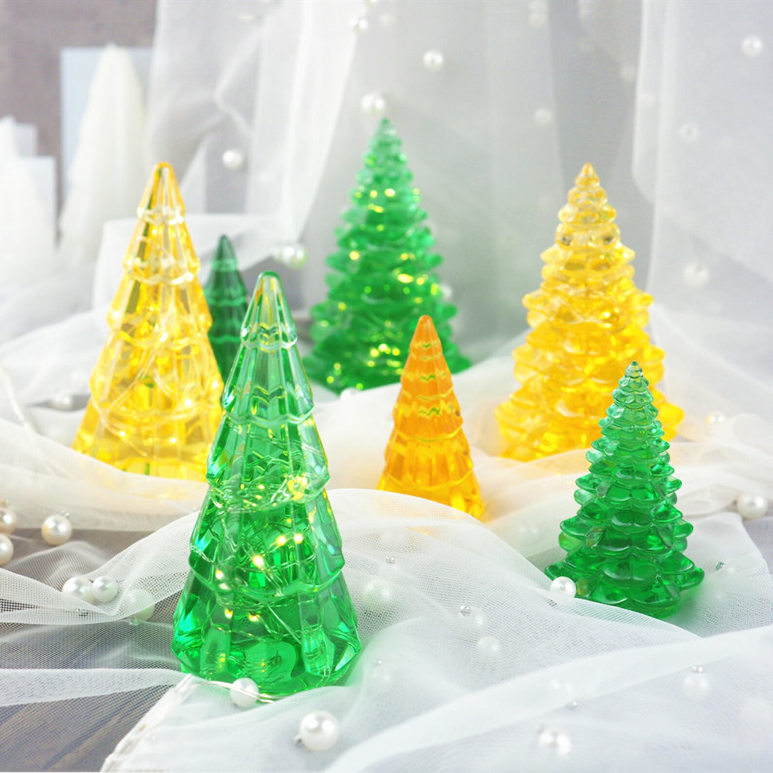 2pcs Christmas Tree Resin Mold Christmas Ornaments Handmade - Etsy ...