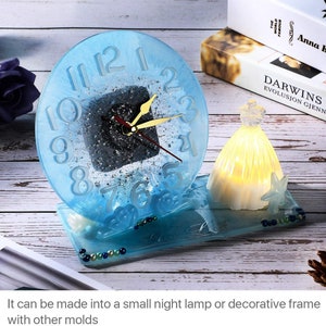 Small Number Clock Mold Resin, Round Clock Silicone Mold, Jewelry Mold ...