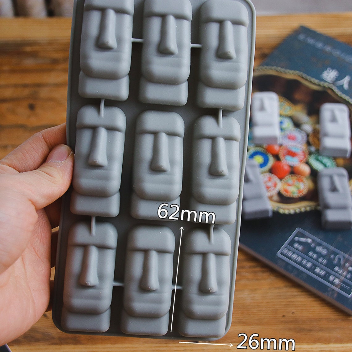 Easter Island Moai Head Mold Ice Cube Scented Candle - Etsy