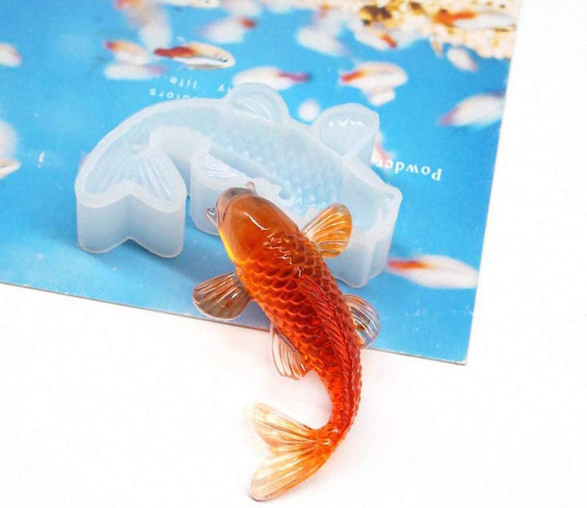 Koi Fish Resin Mold Luck Koi Fish Silicone Mold Silicone - Etsy