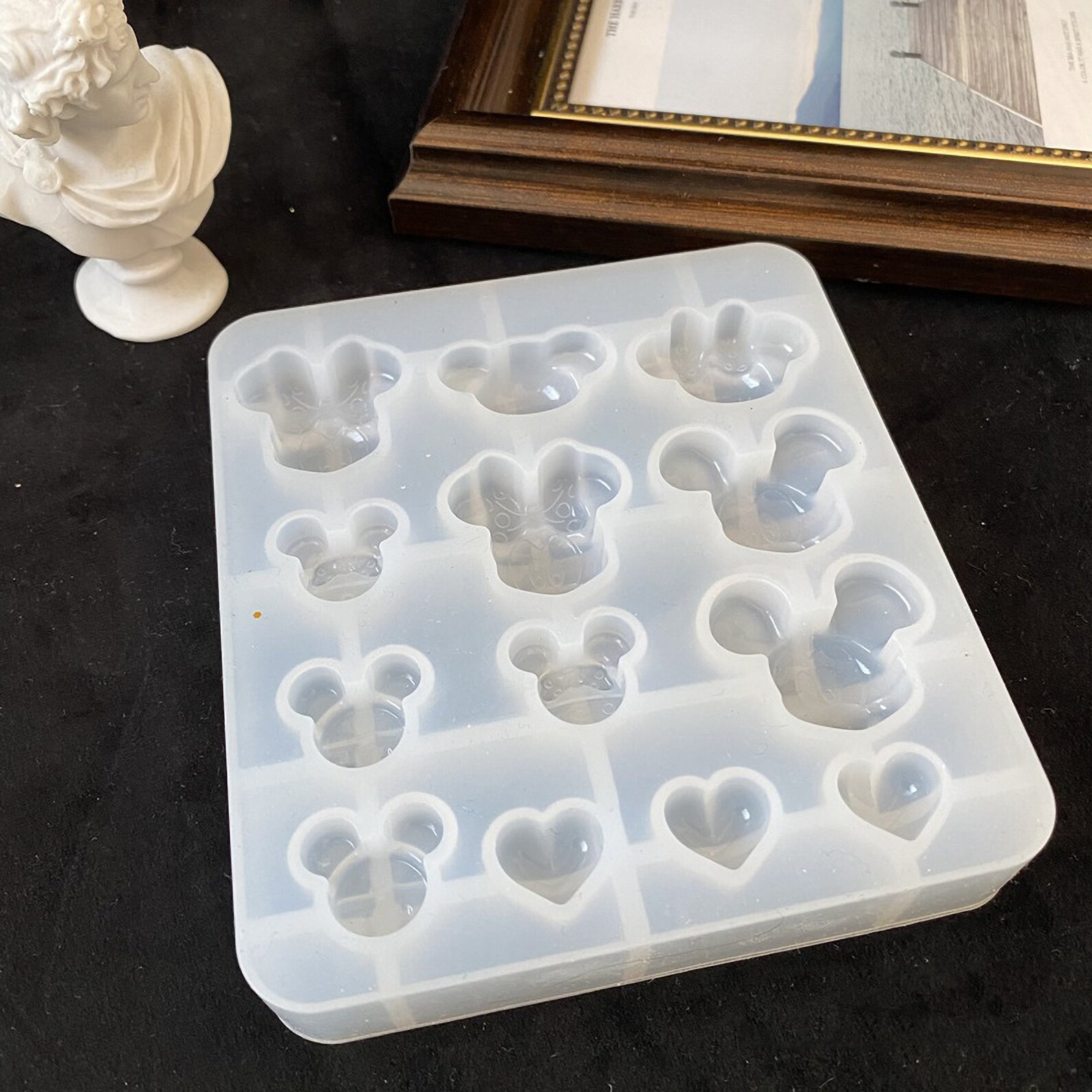 12 Grid Mickey Mouse Head Mold for Resin Animal Silicone | Etsy