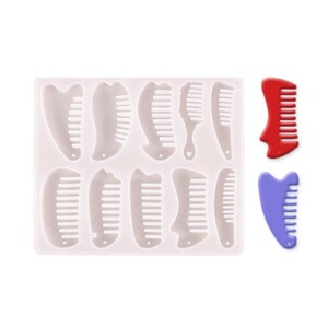 New Hair Comb Resin Mold Floral Hair Comb Silicone Mold - Etsy