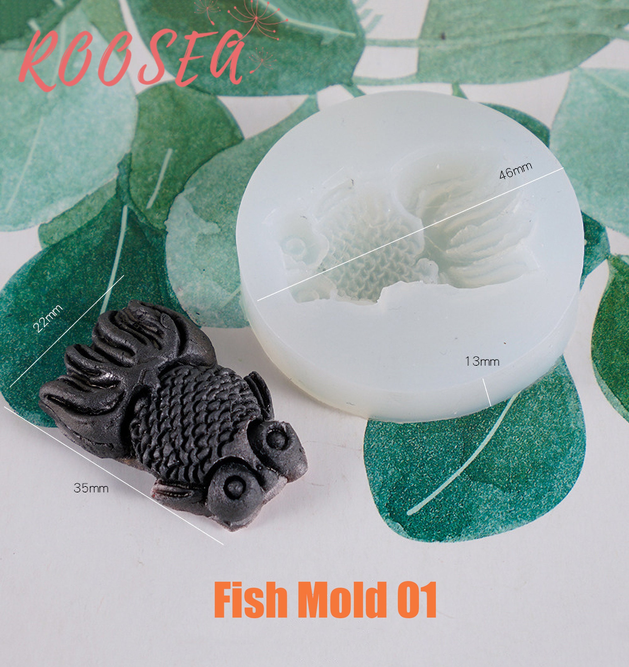 Koi Fish Resin Mold Fish Silicone Mold Micro landscape | Etsy