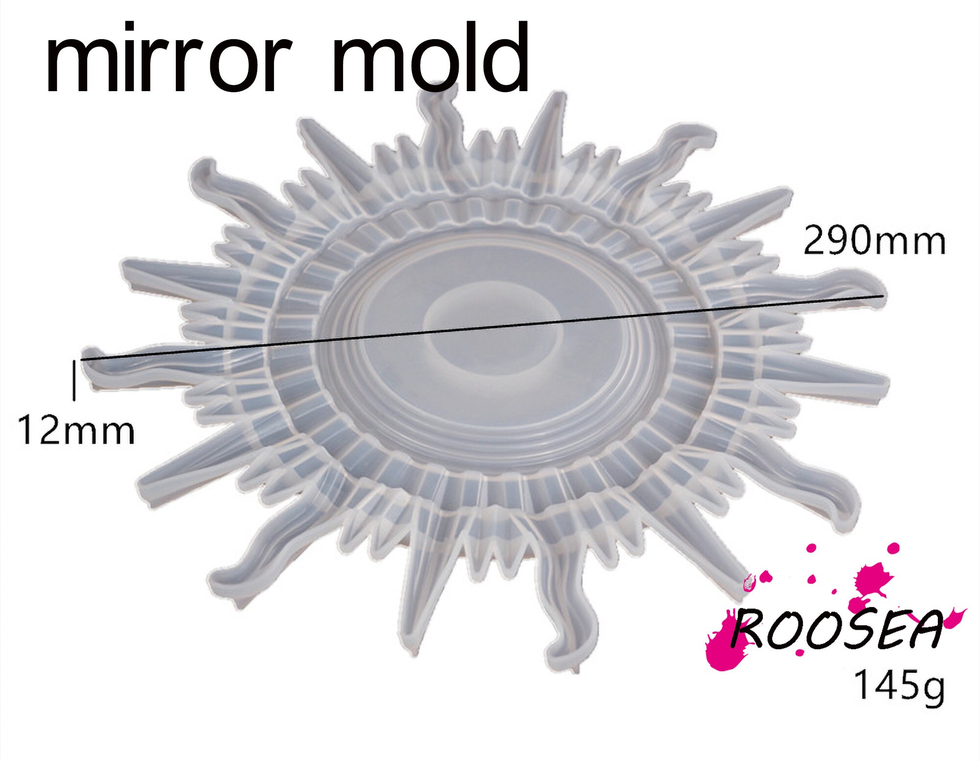 Mirror Mold Creative Sun Shape Wall Mirror Resin Mold Makeup - Etsy