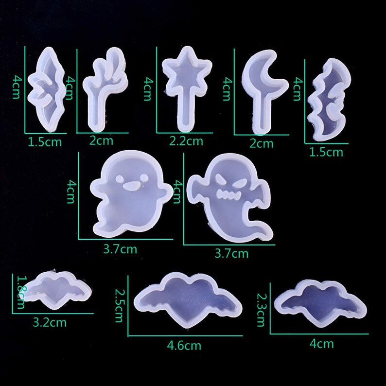 10pcs Elf Resin Mold Elves/bat/star Moon/heart/wands/devil - Etsy