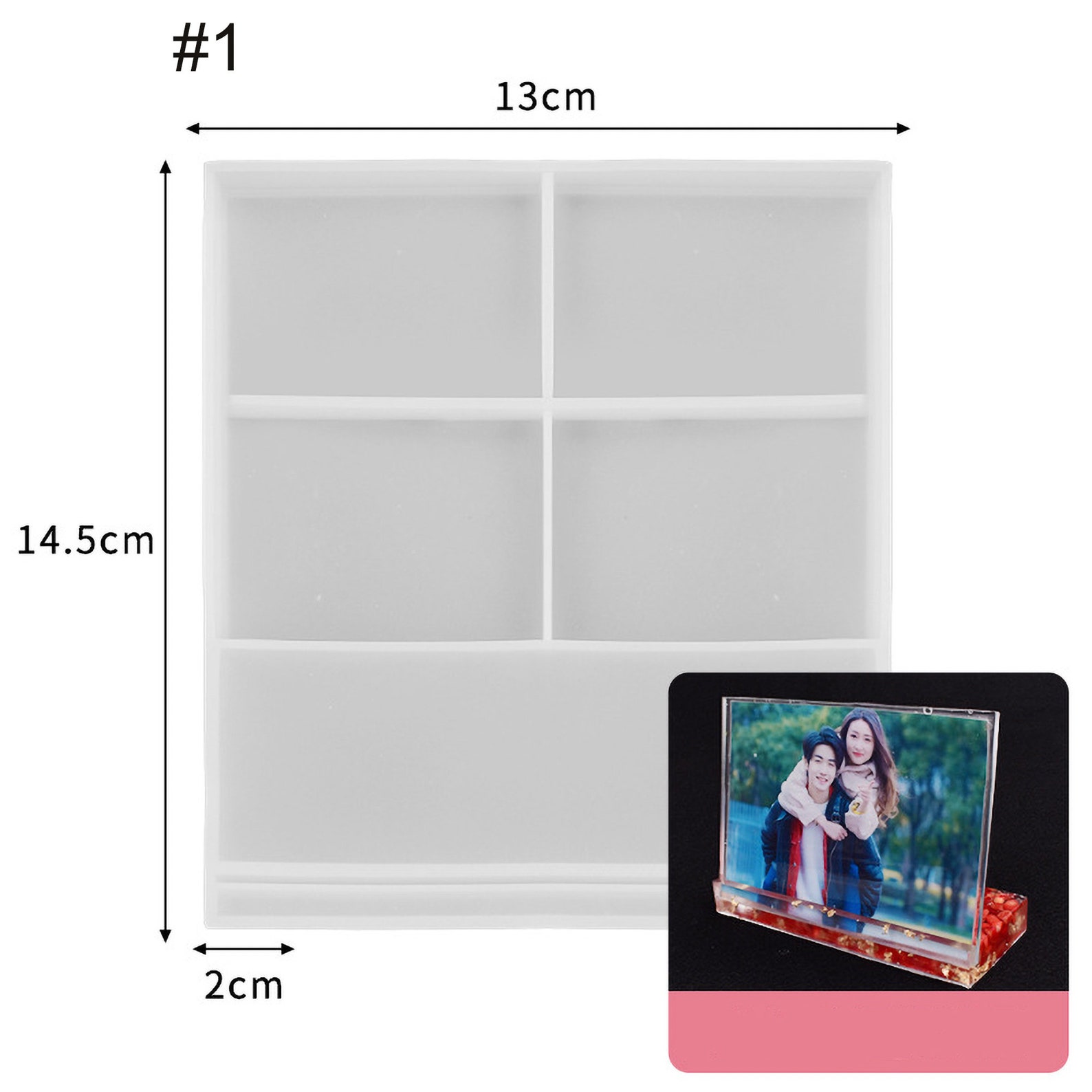 Photo Frame Resin Mold Rectangle Picture Frame Heart Jewelry - Etsy