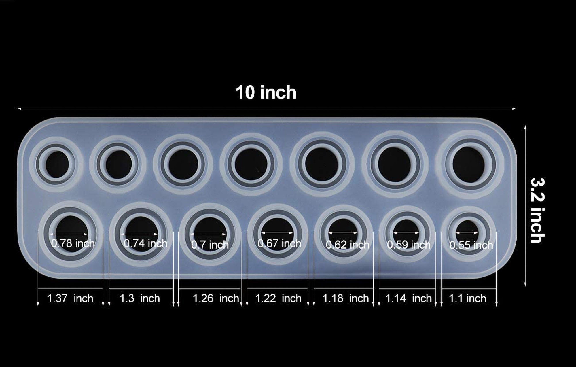 14 Cavities Ring Resin Mold Circle Silicone Mold Round Jewelry - Etsy