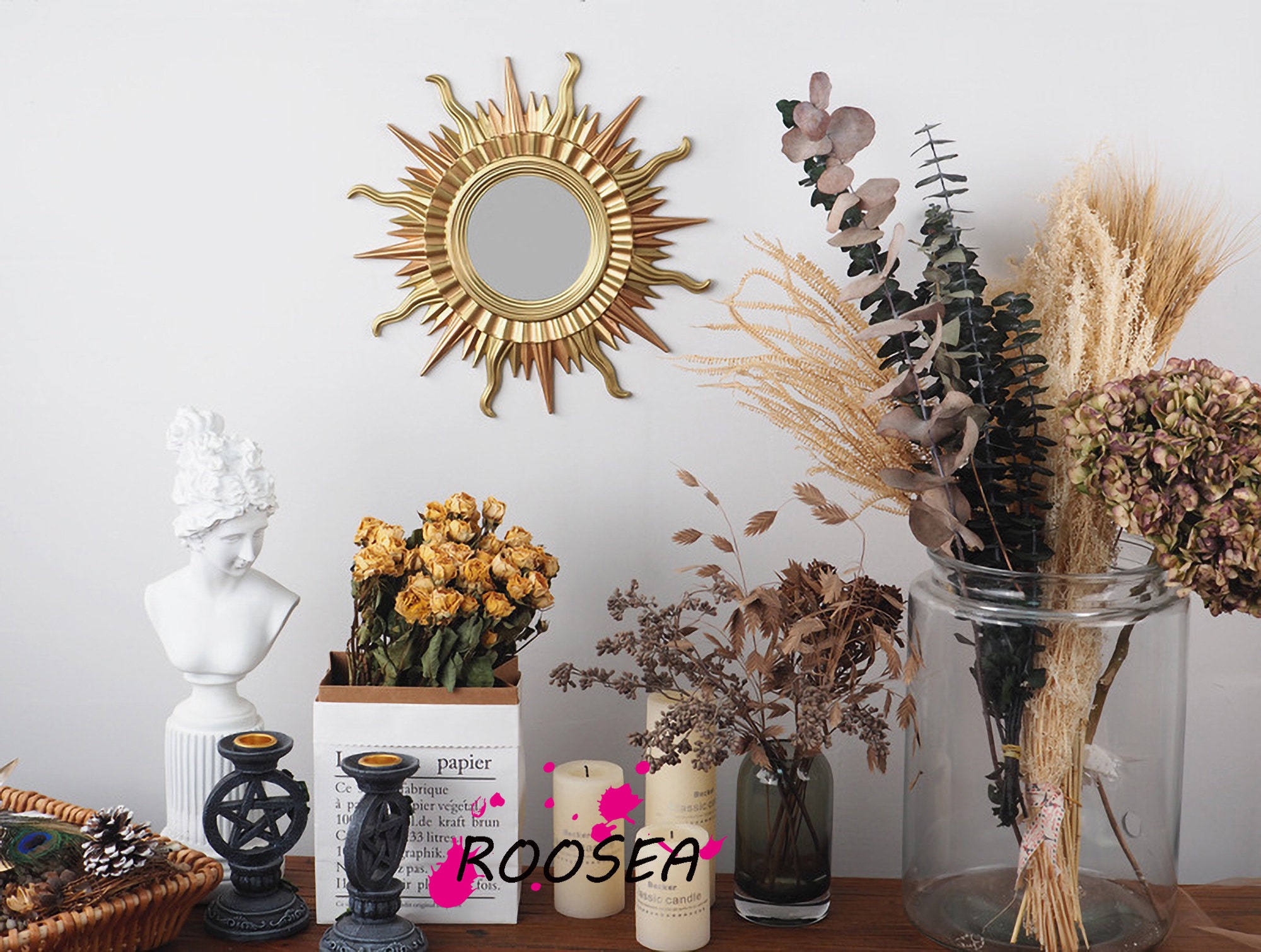 Mirror Mold Creative Sun Shape Wall Mirror Resin Mold Makeup - Etsy