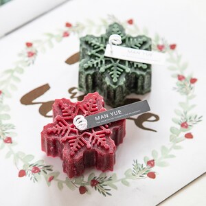 Snowflake Candles Resin Mold, Soap Mold, Christmas Candle Silicone ...
