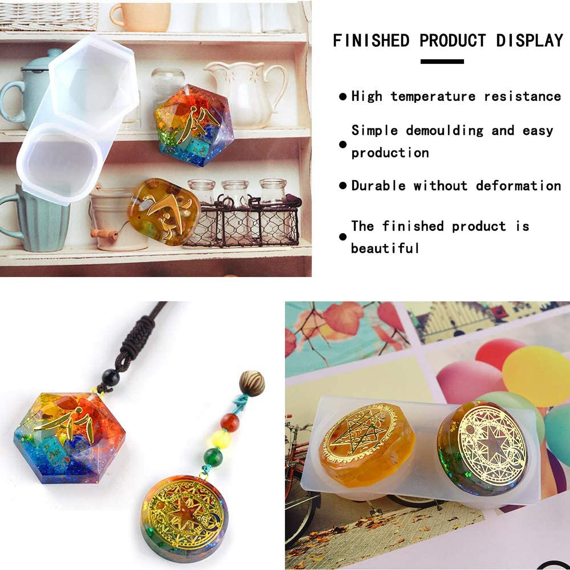 4pcs Cute Round Diamond Resin Molds Crystal Epoxy Molds for | Etsy