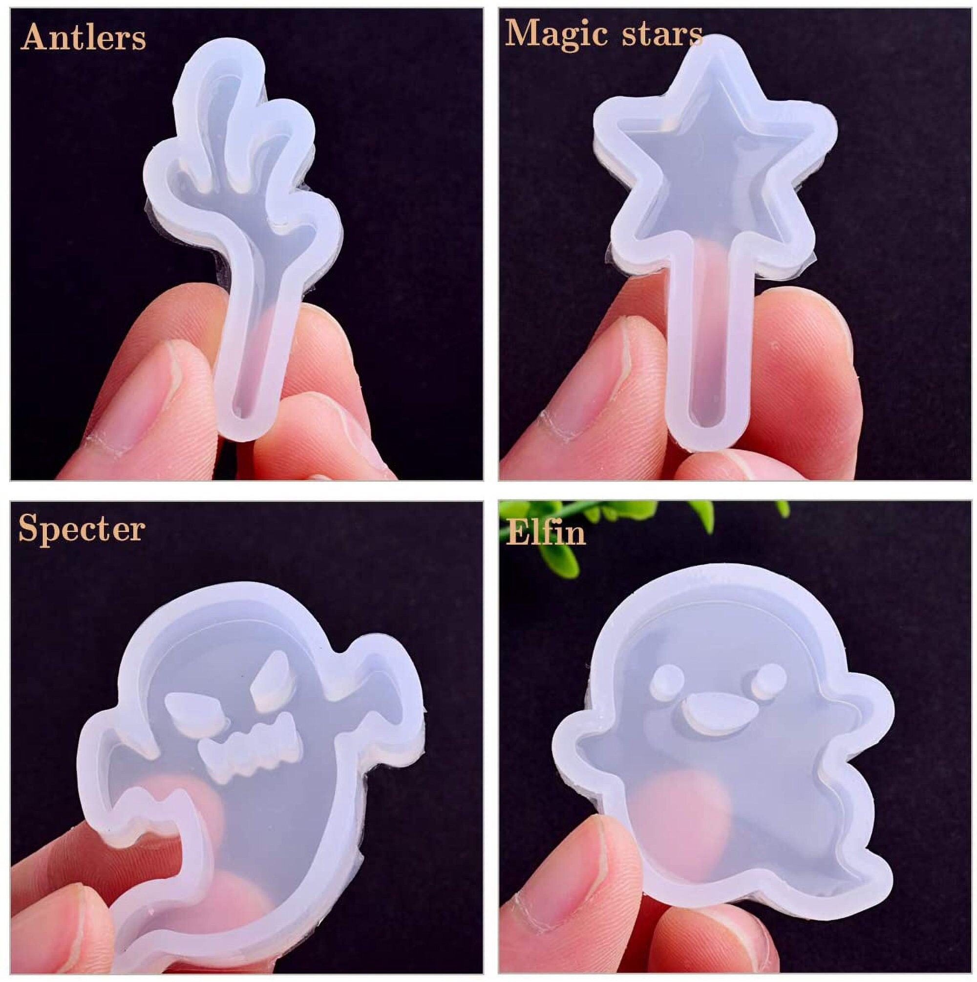 10pcs Elf Resin Mold elves/bat/star moon/heart/wands/devil | Etsy