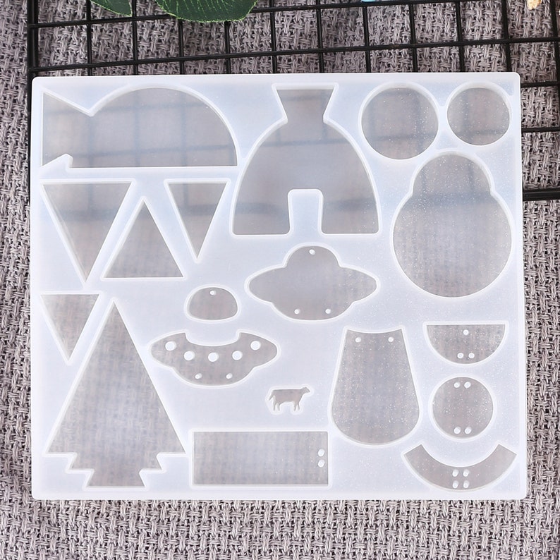Earring Resin Mold Geometry Jewelry Silicone Mold Pendant - Etsy