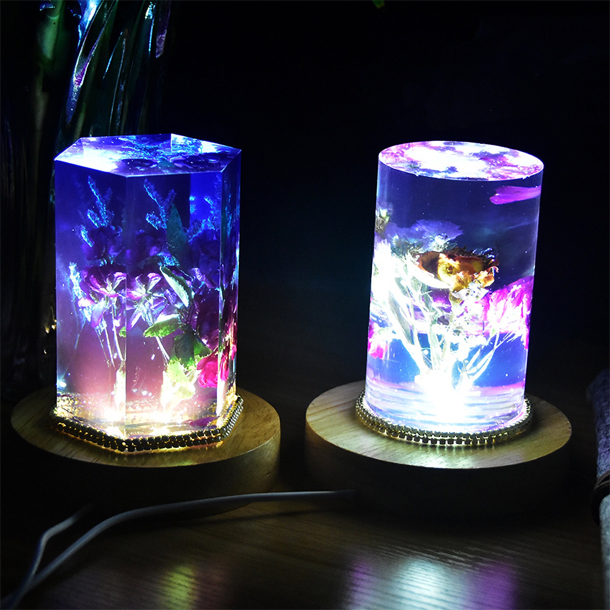 Hexagonal Cylinder Night Light Resin Mold Night Light Lamp | Etsy Australia