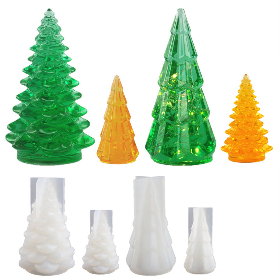2pcs Christmas Tree Resin Mold Christmas Ornaments Handmade - Etsy ...