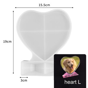 Photo Frame Resin Mold, Rectangle Picture Frame, Heart Jewelry Handmade ...