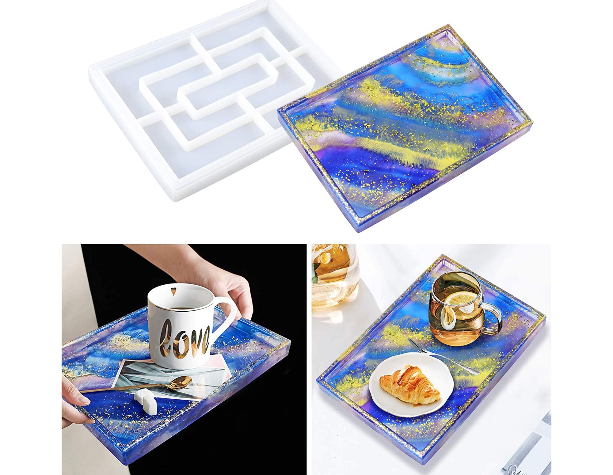 Rectangle Tray Resin Mold Diy Jewelry Game Boards Mold | Etsy