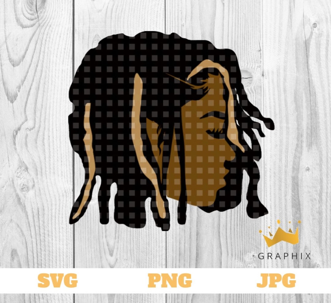 Black Woman Locs SVG Locs PNG Dreadlocks JPG Natural - Etsy