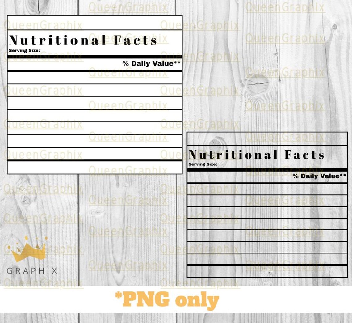 Nutritional Facts Blank PNG Fill in the Blank Png Nutrition Label ...