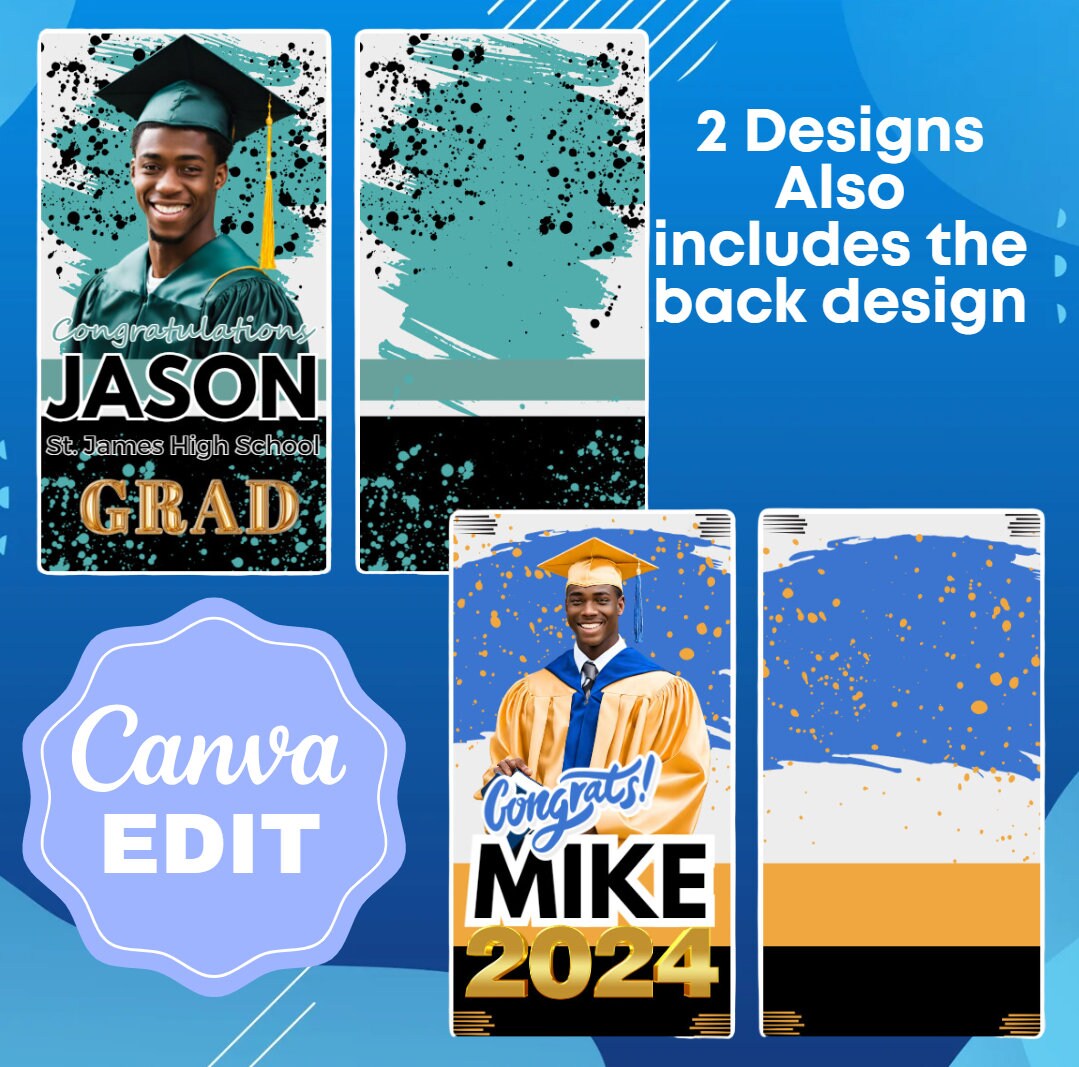 2 Tissue Cover Templates |grad Templates| Drag and Drop Template ...