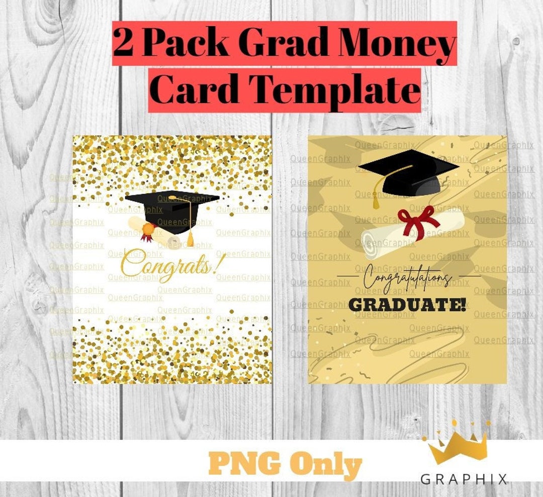 Graduation Money Card | Money Card PNG Bundle| Money Card PNG Designs ...
