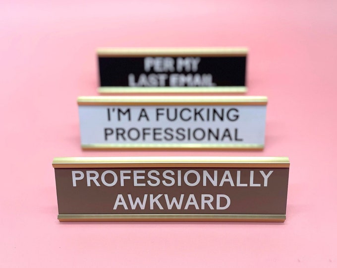 Funny Desk Name Plates | Funny Name Plates - Etsy