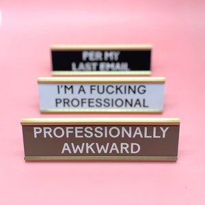 Funny Desk Name Plates Funny Name Plates - Etsy