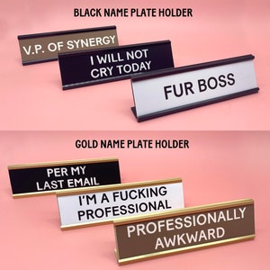 Funny Desk Name Plates | Funny Name Plates - Etsy