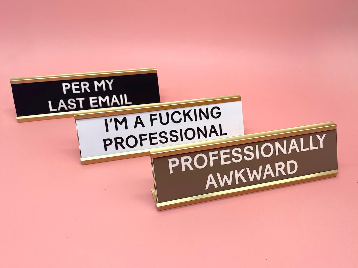 Funny Desk Name Plates Funny Name Plates - Etsy
