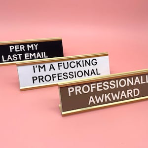 Funny Desk Name Plates | Funny Name Plates - Etsy