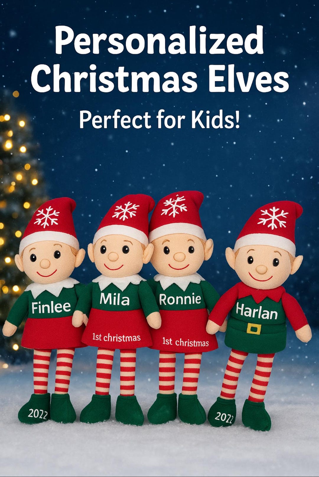 Personalized Christmas Elf Plush, Stocking Stuffer - Etsy