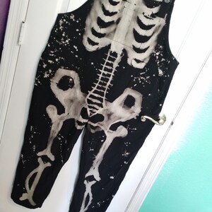 Bleached Skeleton Overalls: Gothic Grunge Halloween Costume - Etsy