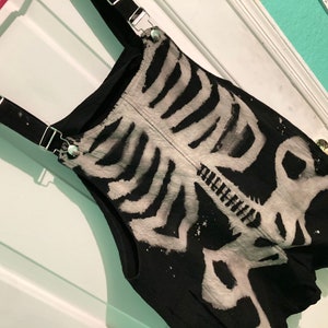 Bleached Skeleton Overalls: Gothic Grunge Halloween Costume - Etsy