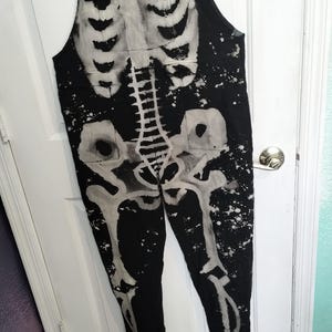 Bleached Skeleton Overalls: Gothic Grunge Halloween Costume - Etsy