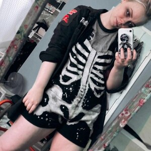 Bleached Skeleton Overalls: Gothic Grunge Halloween Costume - Etsy