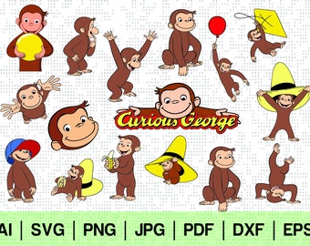 Curious George Svg | Etsy
