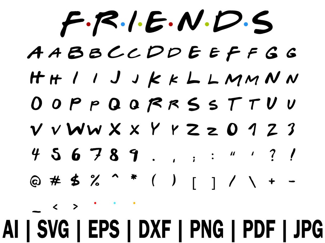 Friends font instant download | Etsy