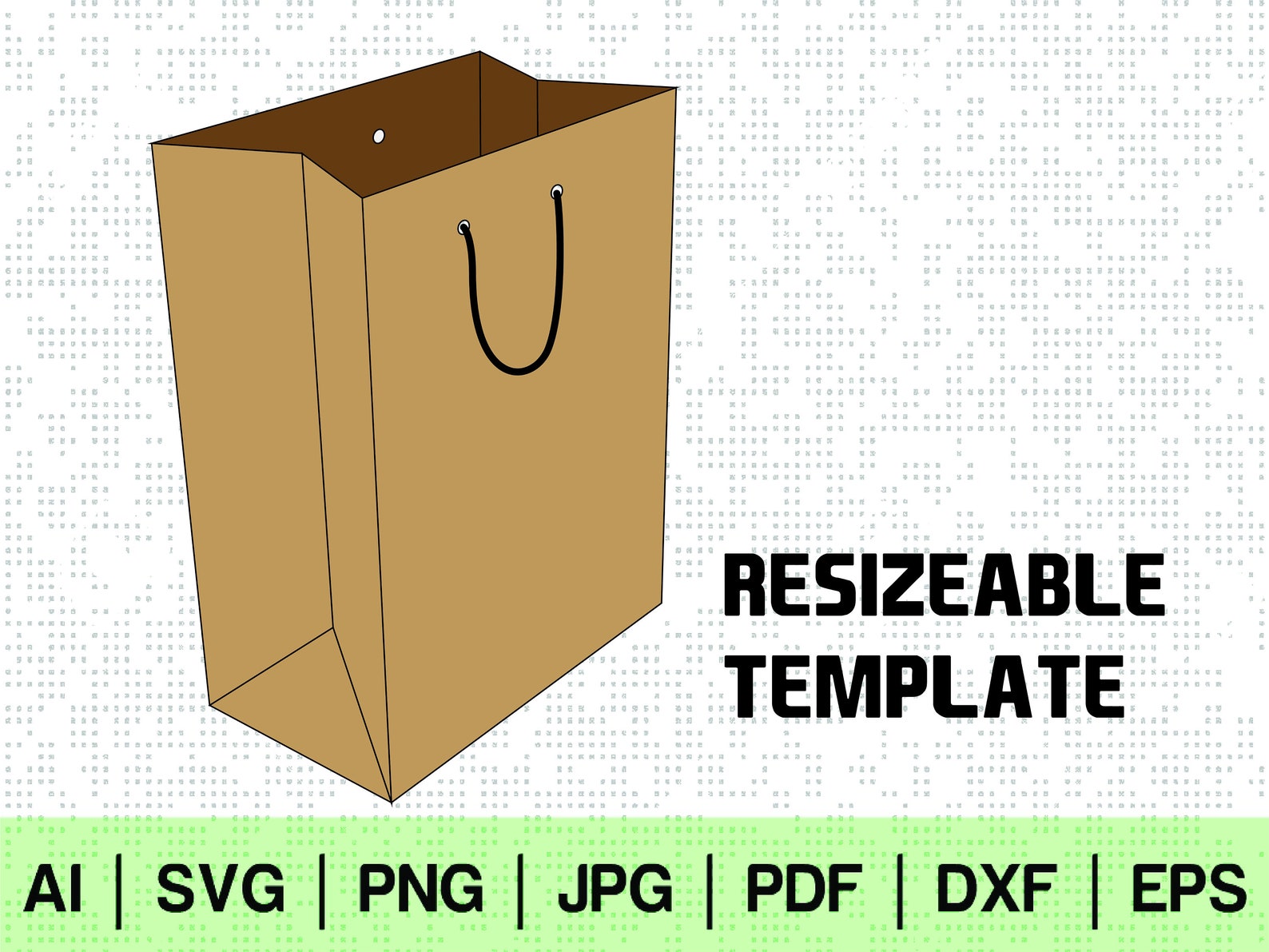 Gift Bag Template Svg Box Design Shape Cricut Instant Download Etsy