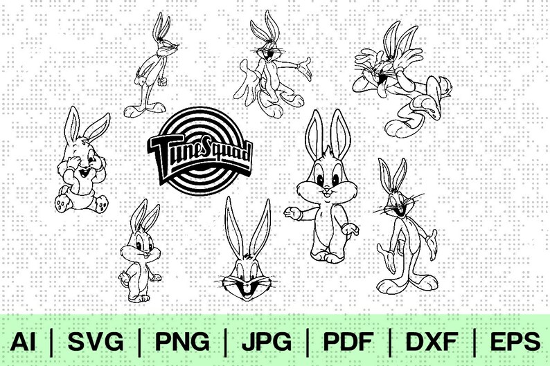Bugs bunny svg looney tunes bundle kit instant download | Etsy